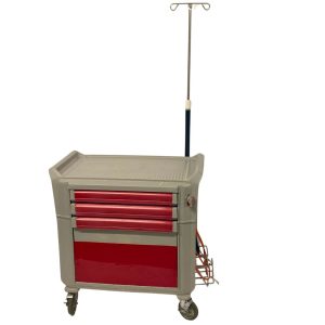 Crash/Resus/Defib Trolley (Grey) - Medical hire