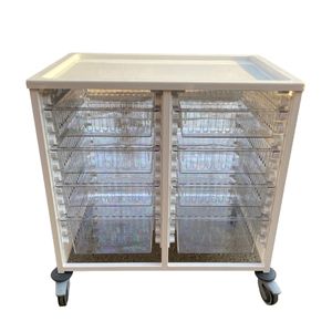 Double Mobile Medical Dressing Trolley
